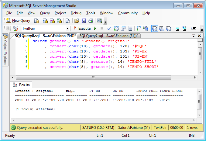 SQLBURGER: Como tratar valores DATA (datetime) no SQL SERVER